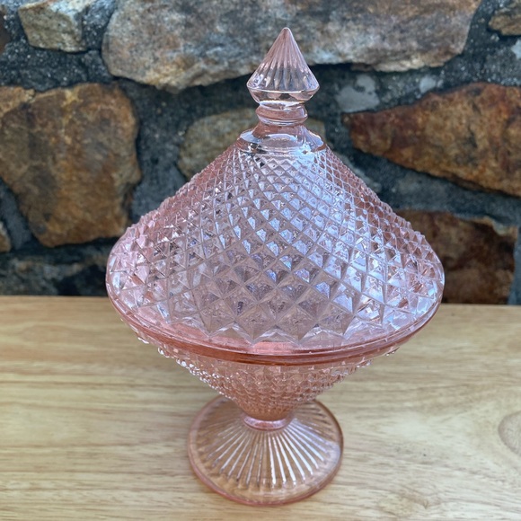 Westmoreland | Art | Vintage English Hobnail Pink Depression Candy Dish ...